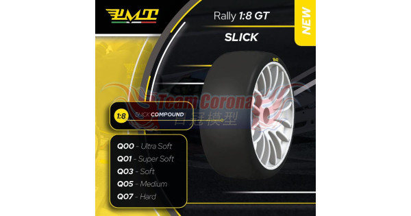 PMT SLICK Q05 Medium 1/8 GT Tyres / 1 pair